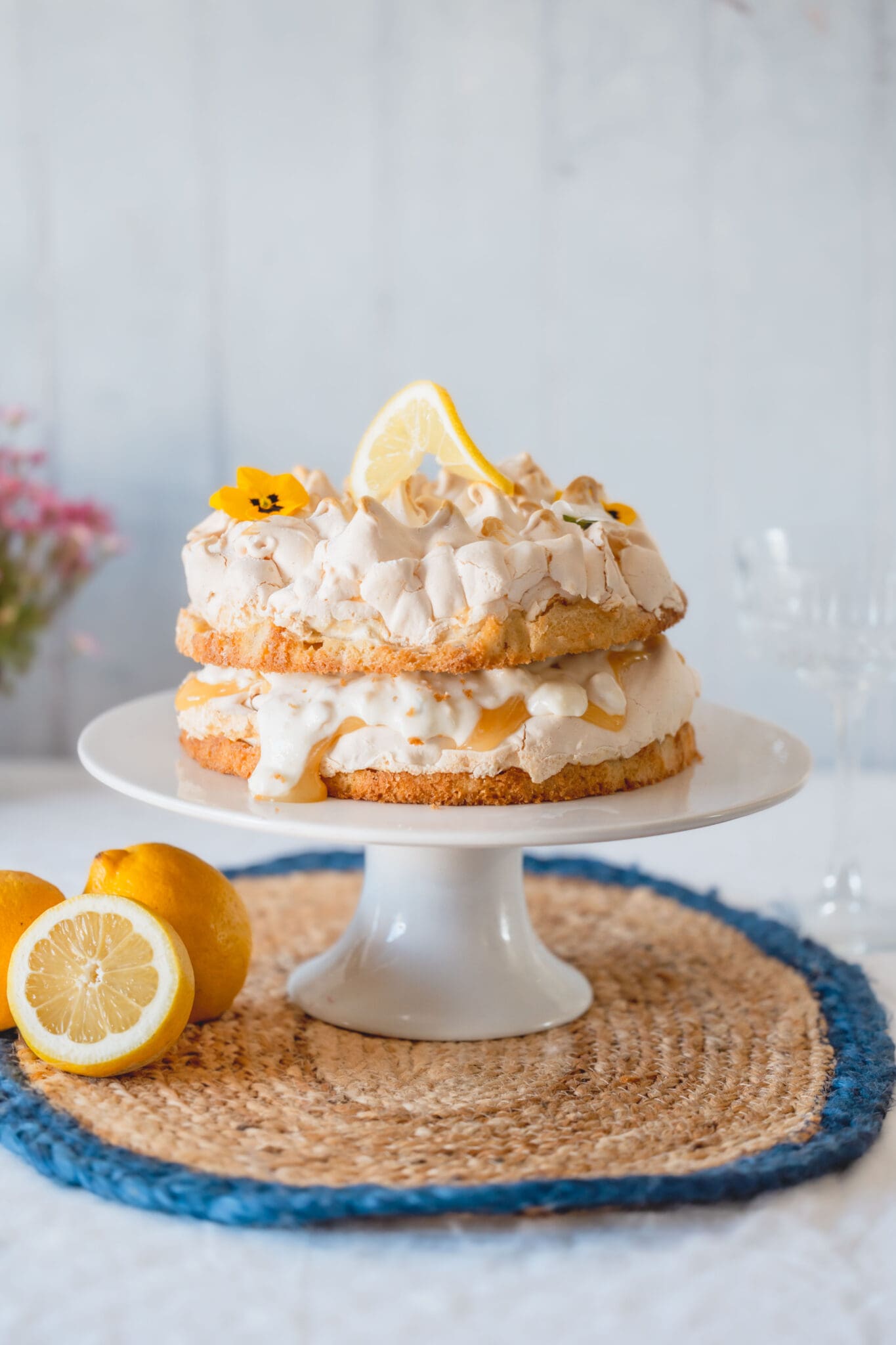 Lemon Meringue Clotted Cream Cake - Trewithen Dairy