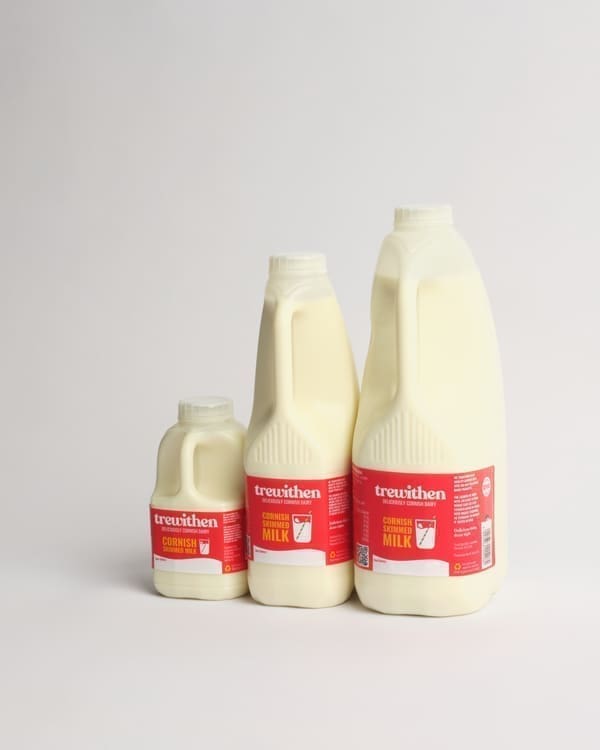 Cornish Skimmed Milk - Fresh & Tasty - Trewithen Dairy