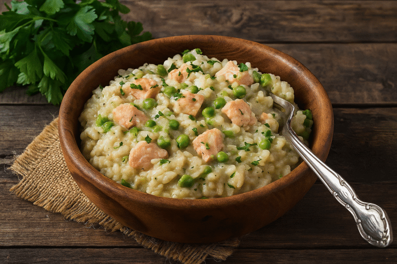 Easy Salmon Risotto Recipe with Clotted Cream - Trewithen Dairy